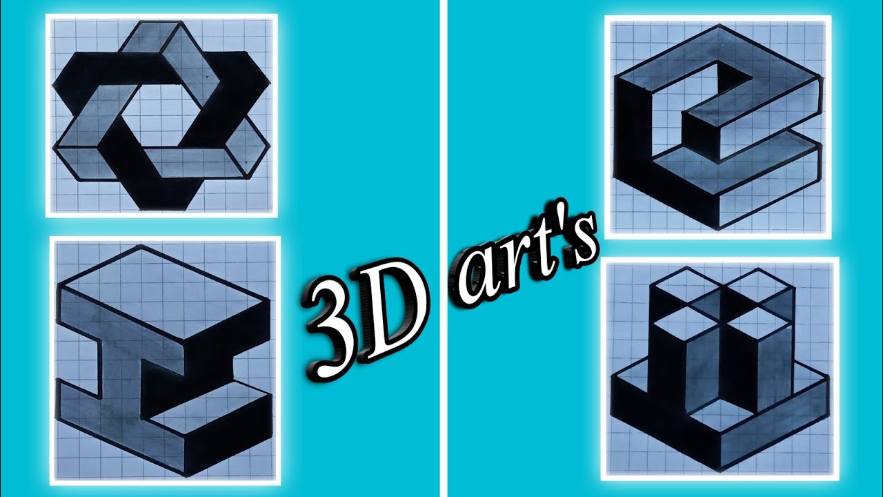 Easy 3D Arts Drawing For Beginners ।How To Draw 3D Art Tutorial Easy ...