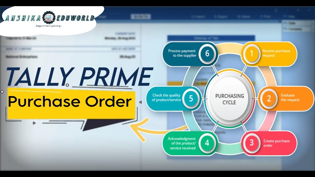How to record Purchase Order in Tally Prime #tallyprime #purchaseorder ...