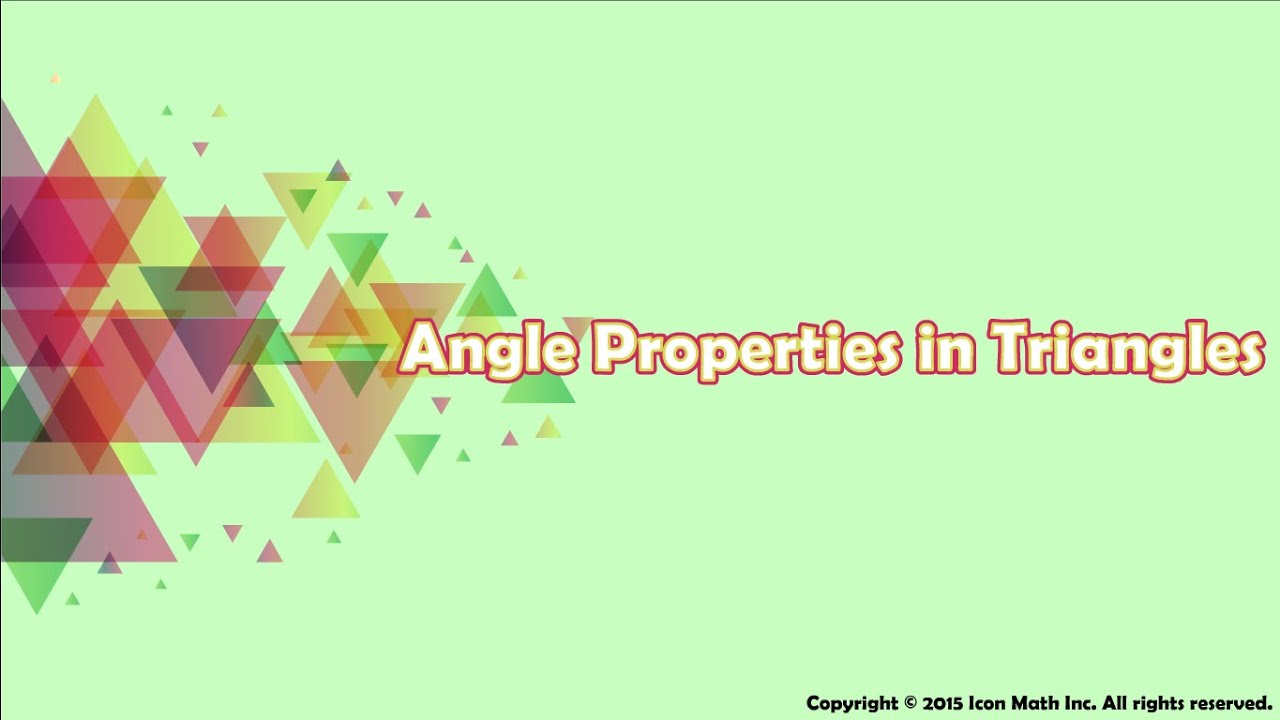 Angle Properties in Triangles - YouTube