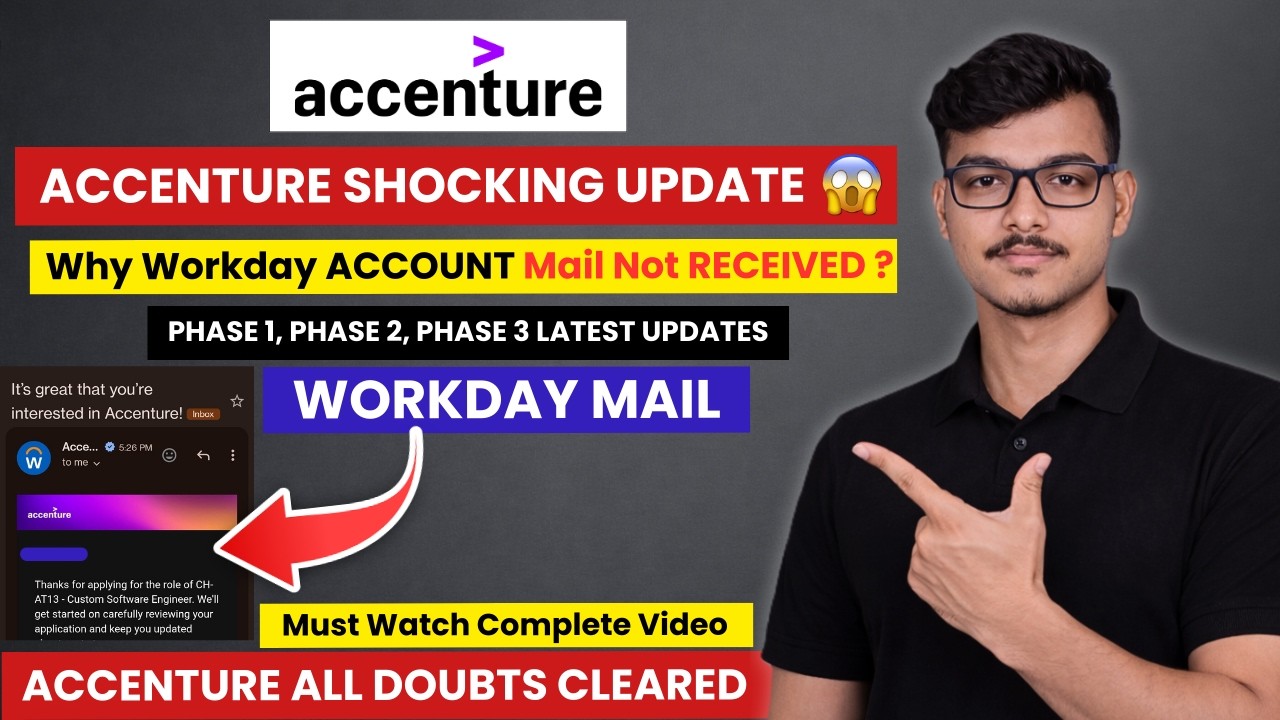 🔴 LIVE | accenture workday mail update | accenture phase 2 results ...