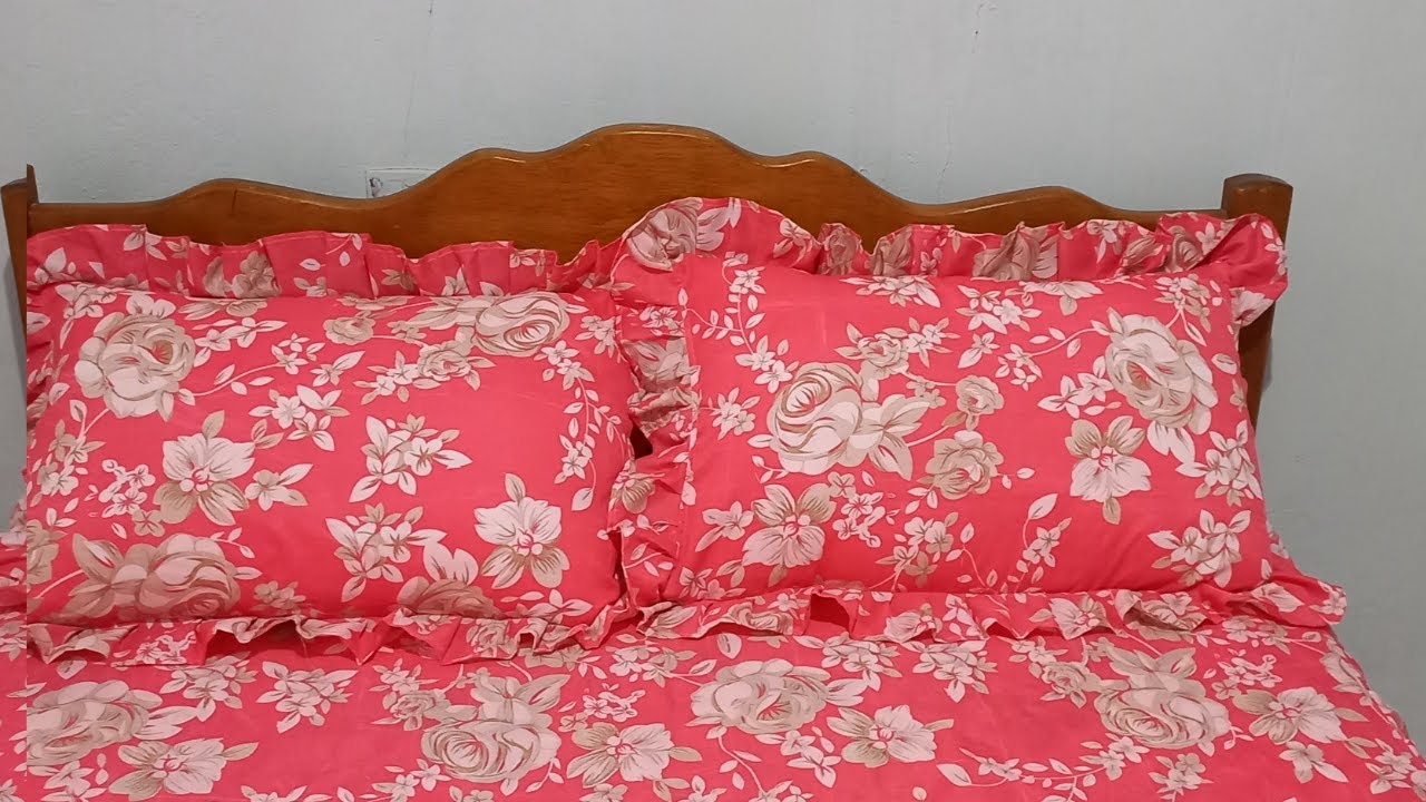 Como faser uma fronha com babado Aproveitando sobra de tecido - YouTube