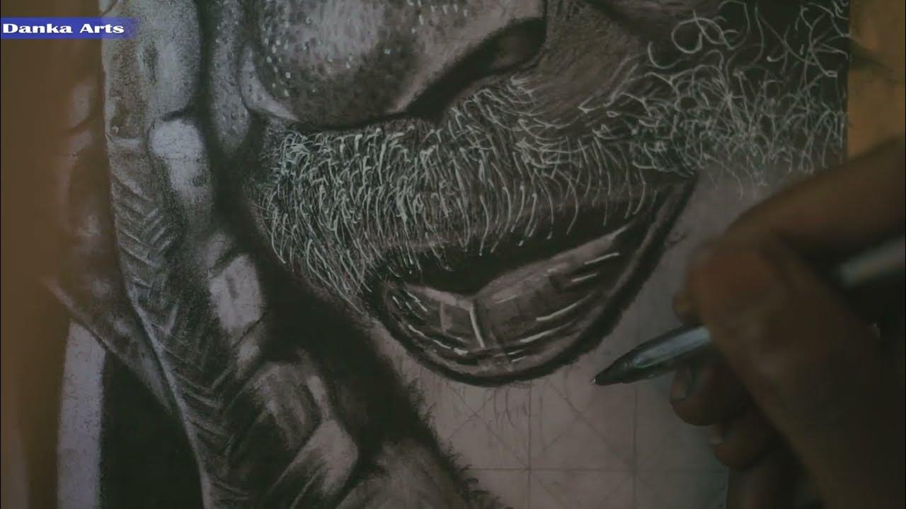 How to Draw Realistic White Hair Beards/STEP BY STEP tutorial for beginners - YouTube