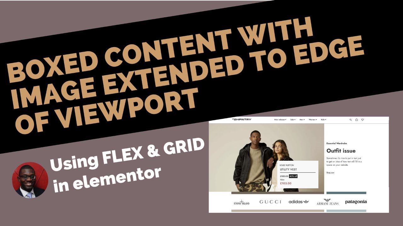 Two Column Layout In Elementor With 7030 Split Boxed Content And Image Stretched To The Screen