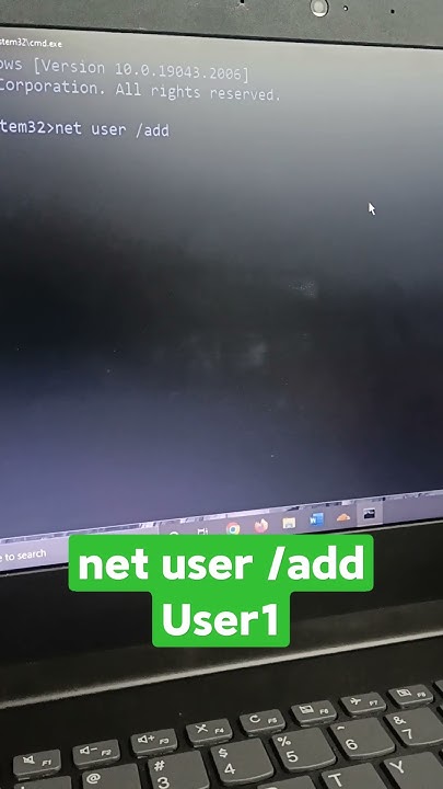 How to create user account with command - YouTube