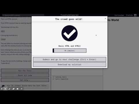 Learn Basic HTML and HTML5: Say Hello to HTML Elements | freeCodeCamp.org 02 - YouTube