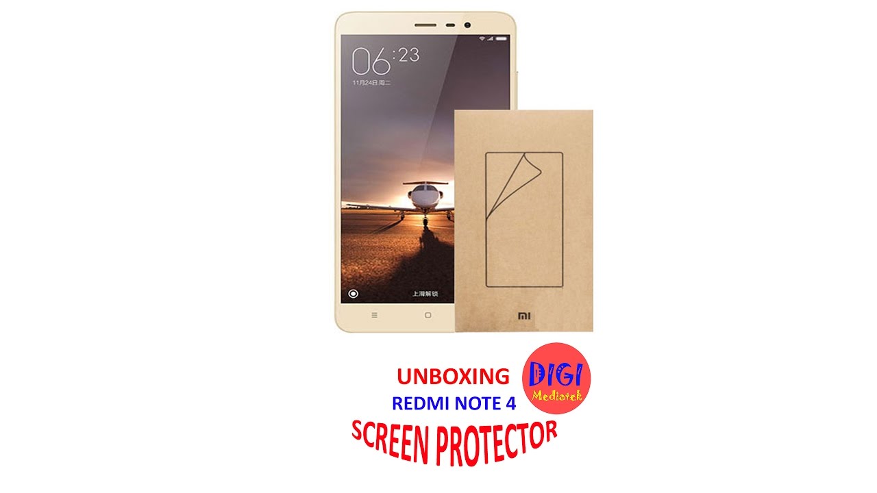 Redmi Note 4 Screen Protector Unboxing - YouTube