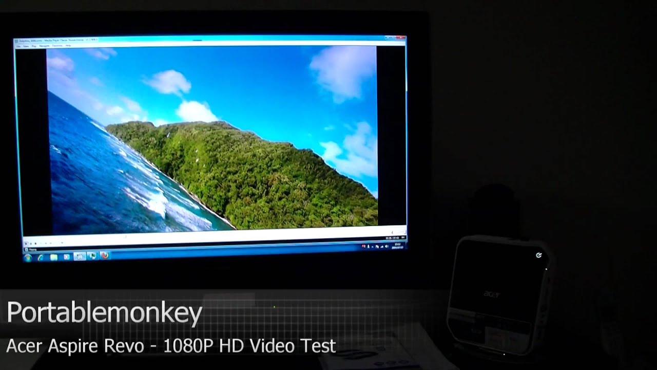 Acer Aspire Revo 1080P HD Test - YouTube