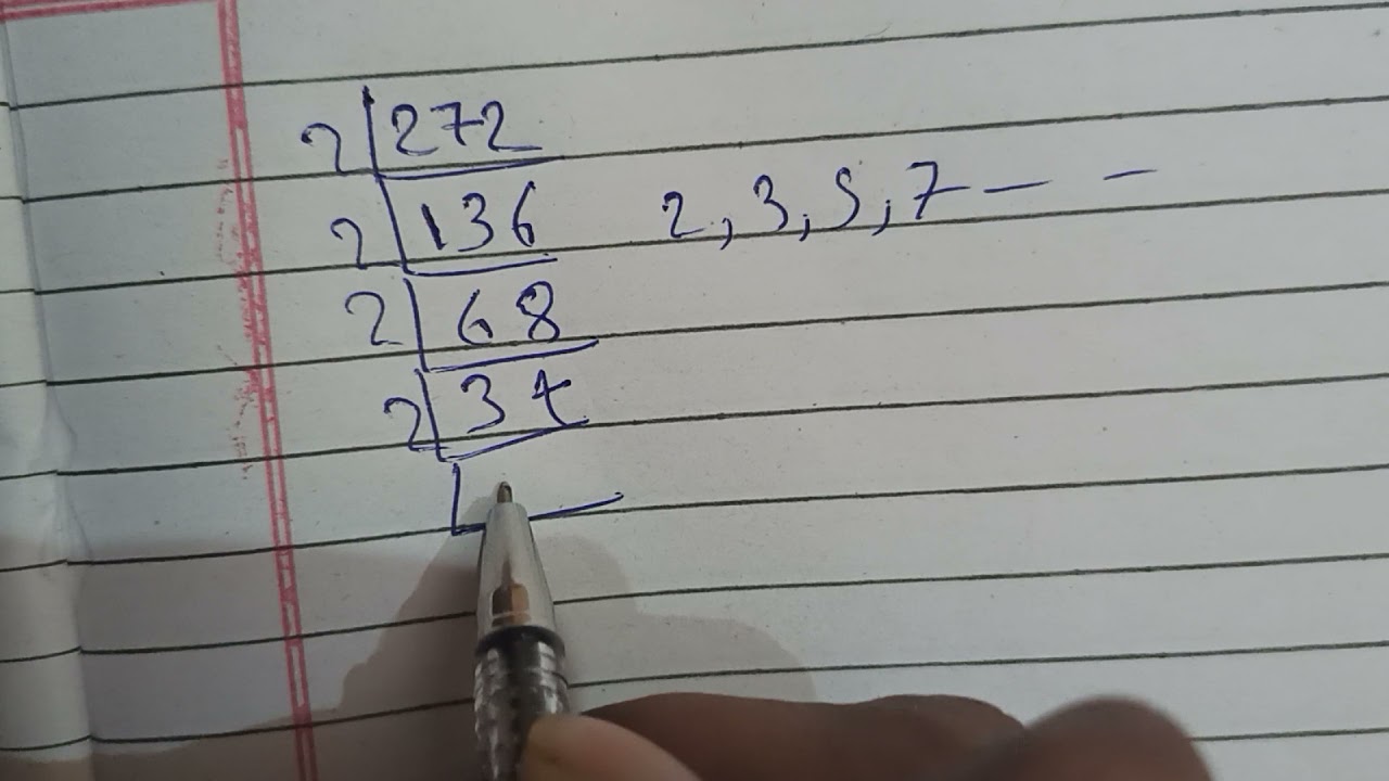 Prime Factors Of 272 YouTube Prime Factors Of 272 YouTube
