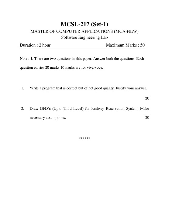 MCSL - 217 (Set 1) June 2023 Question Paper - YouTube