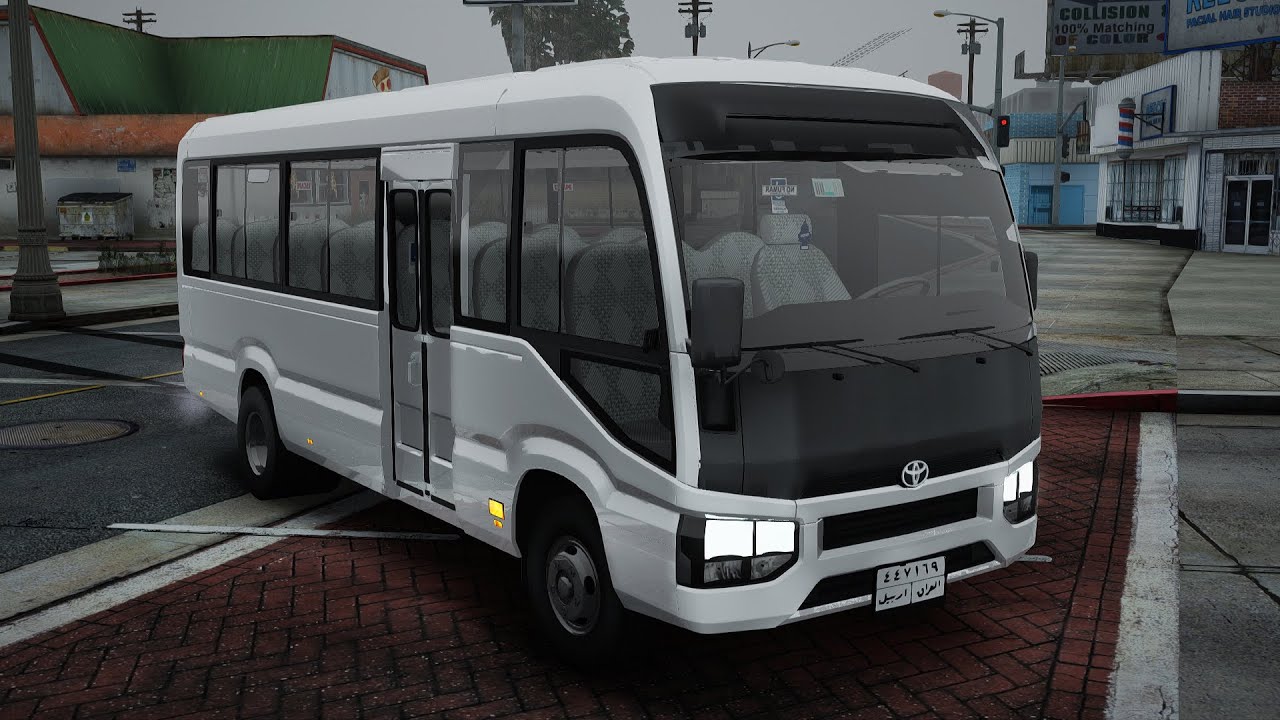 Exclusive Toyota Coaster 2022 Iraq Bus GTA SA Android / PC / GTA V ...