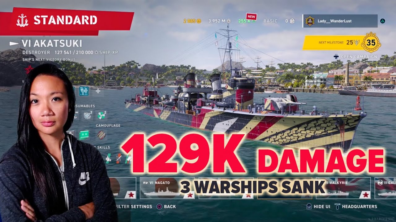 World of Warships: Legends // 129K+ Damage and Destroyed 3 Ships With ...