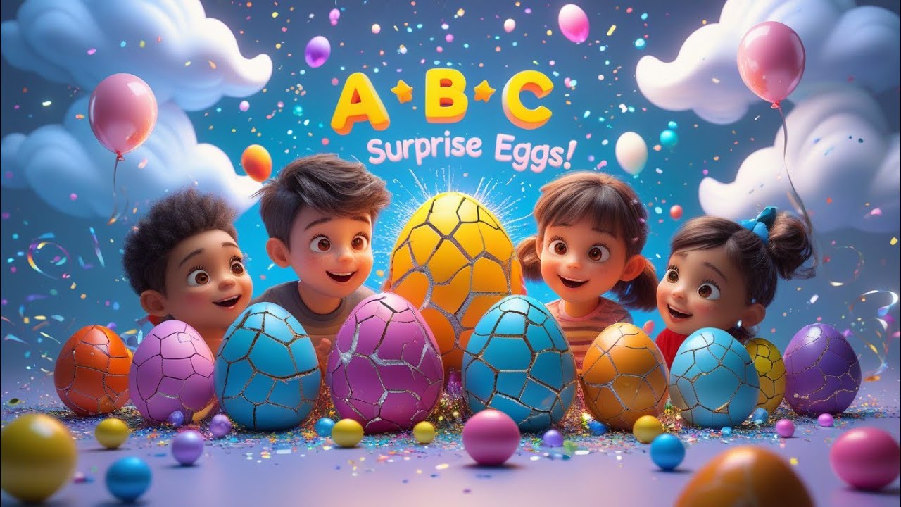 ABC Kids Song – Color Egg Surprise! 🌈 A to Z Alphabet Song 🎁 In English ...