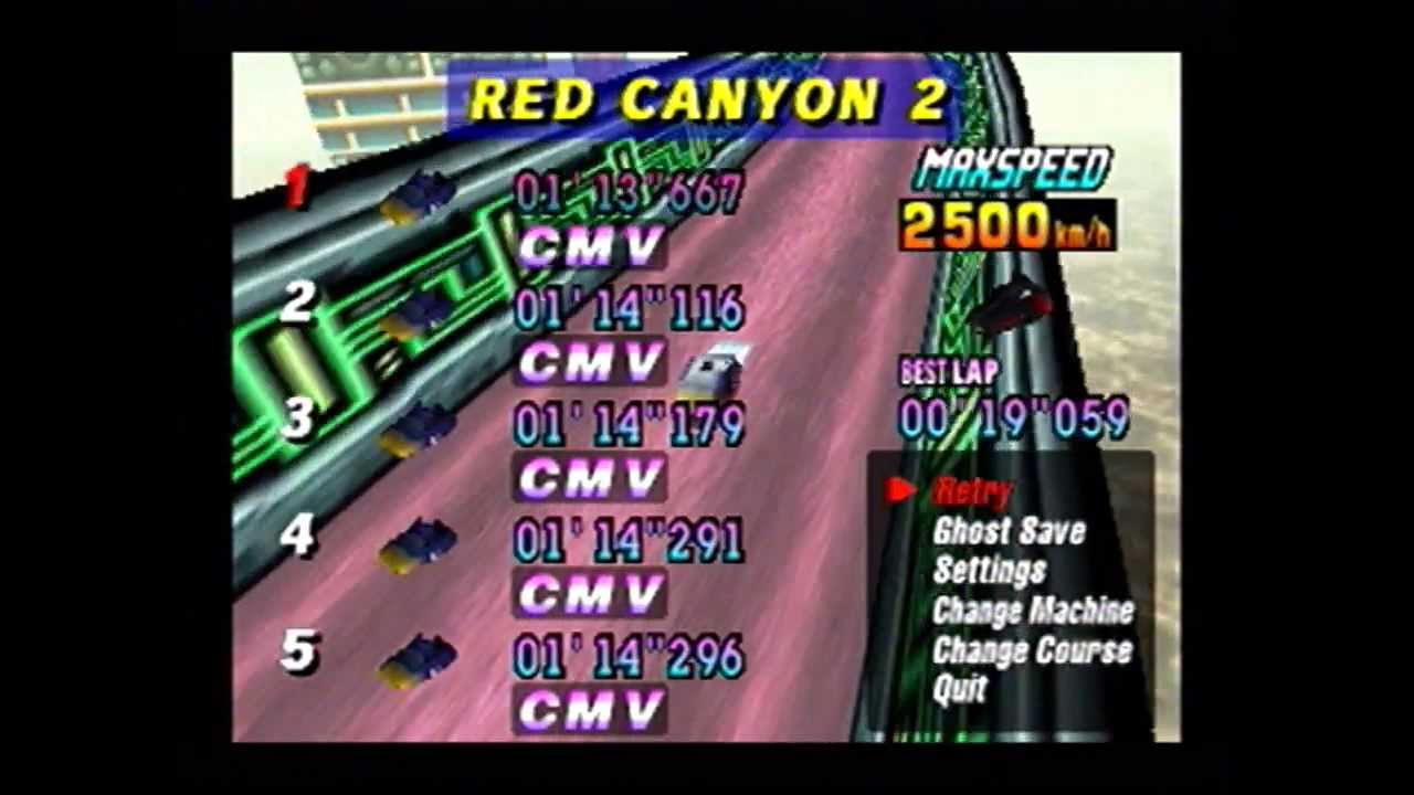 F Zero X - Red Canyon 2 - 1'13"667 PAL - YouTube