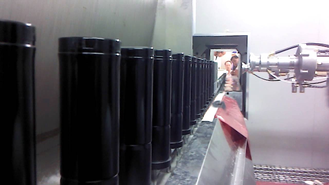 The Automatic Painting Conveyor Machine of China - YouTube