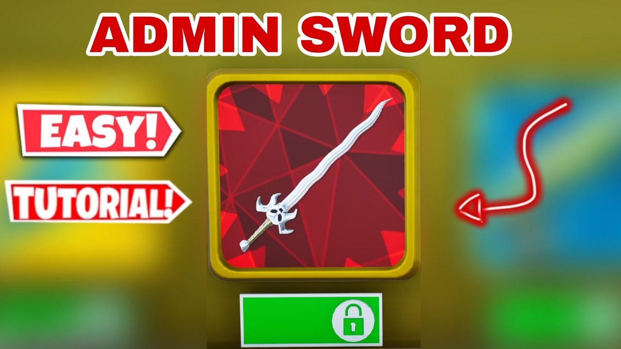How to get ADMIN SWORD in crazy red vs blue fortnite map - YouTube