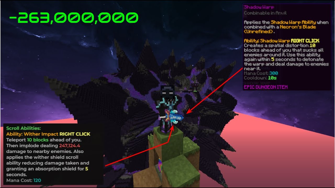 Buying Shadow Warp and applying it to my Hyperion to unlock WITHER ...