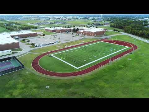Raymond Cooper Junior High School Football field aerial view - YouTube