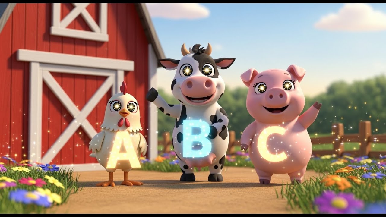 ABC Farm Adventure with Animals 🐔🐮 | ABC Learning for Kids ...