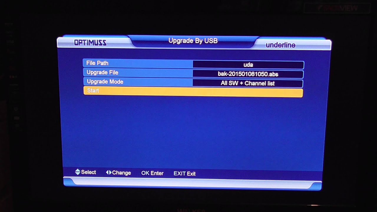 Edision Optimuss 3 in 1 Load Channel List from USB Drive - YouTube
