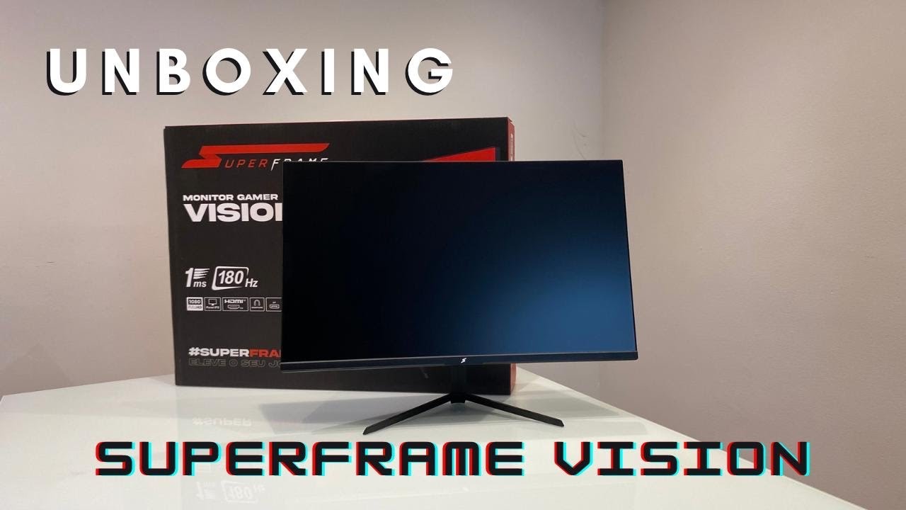 UNBOXING MONITOR SUPERFRAME VISION, 23.8 Pol, 1ms, 180Hz | UM DOS ...