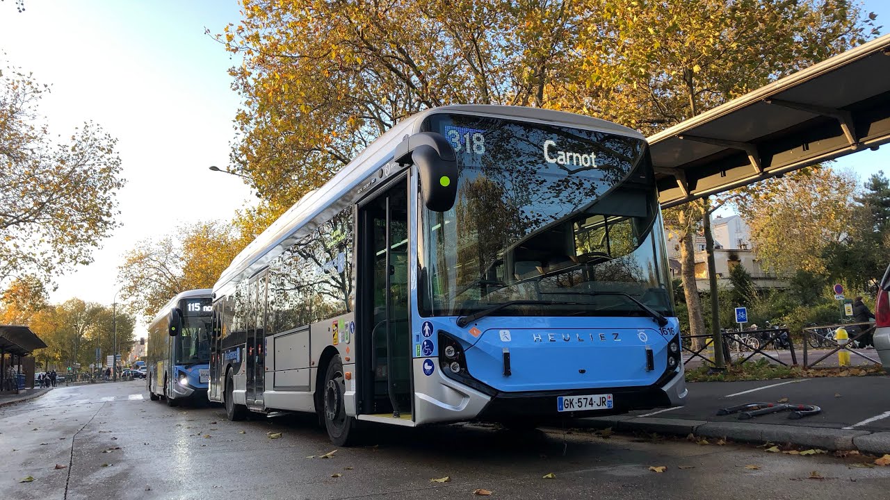 RATP - Ligne 318 - Heuliez GX337 ELEC Nº1616 - YouTube