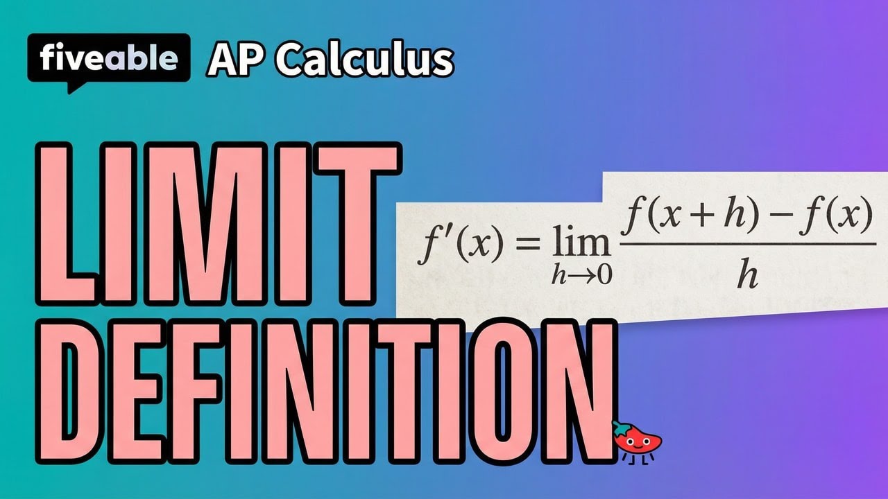 AP Calculus - Limit Definition of Derivative - YouTube