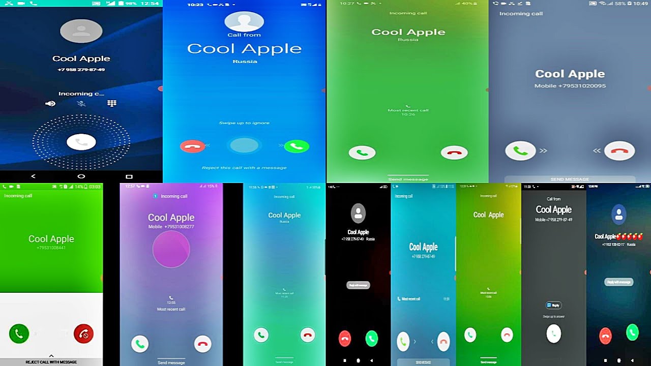 Big mix 12 phones incoming calls / screen recordings - YouTube