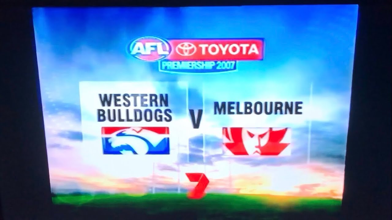 Channel Seven AFL Sunday Football Western Bulldogs vs Melbourne Opener ...
