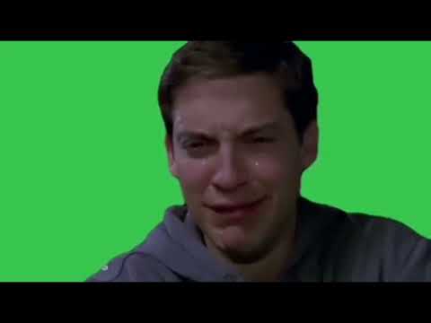 Spiderman Peter crying  Green screen