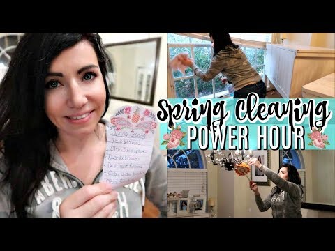 SPRING CLEAN WITH ME 2019 // POWER HOUR CLEANING MOTIVATION // MY ...