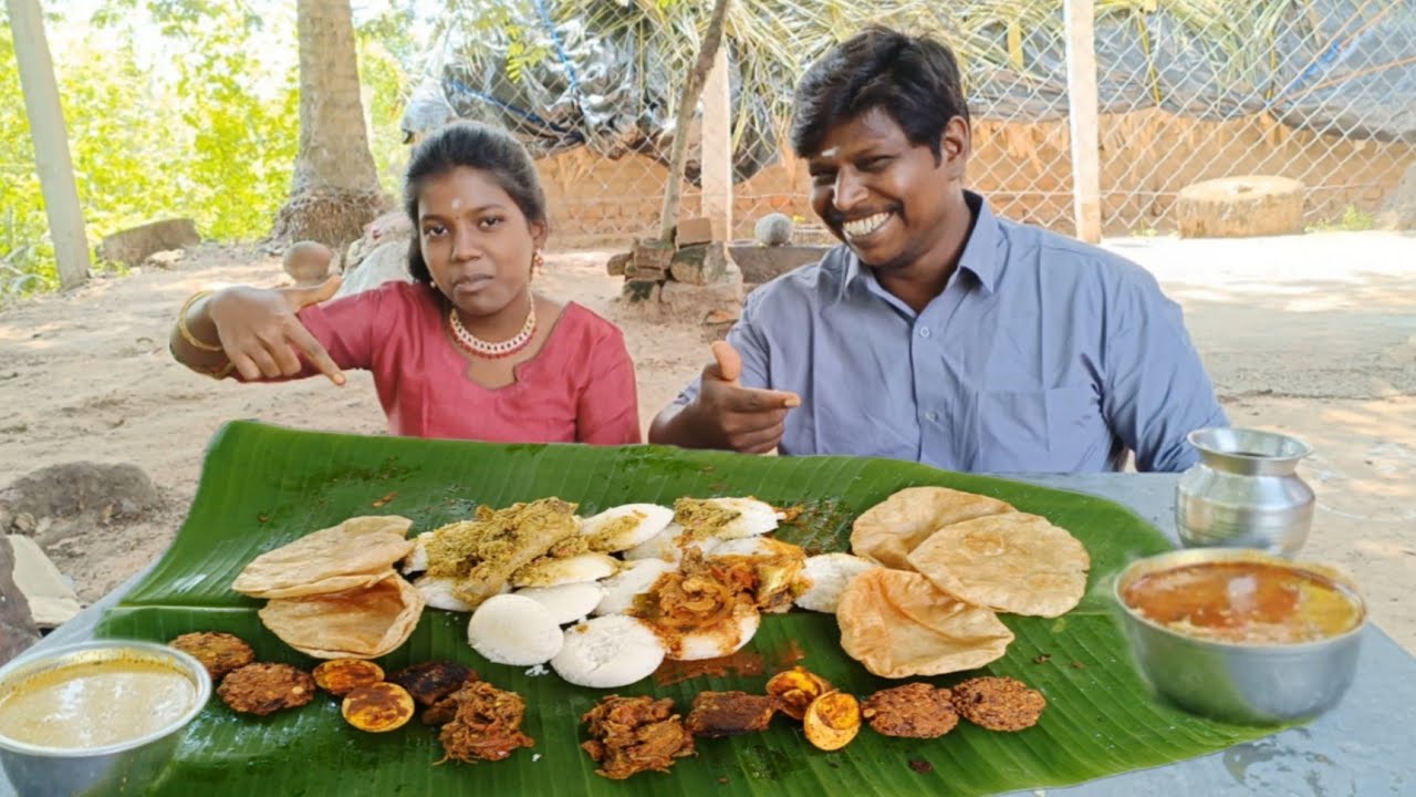 unlimited non veg - idly&poori with fish curry, chicken kurma, fish fry ...