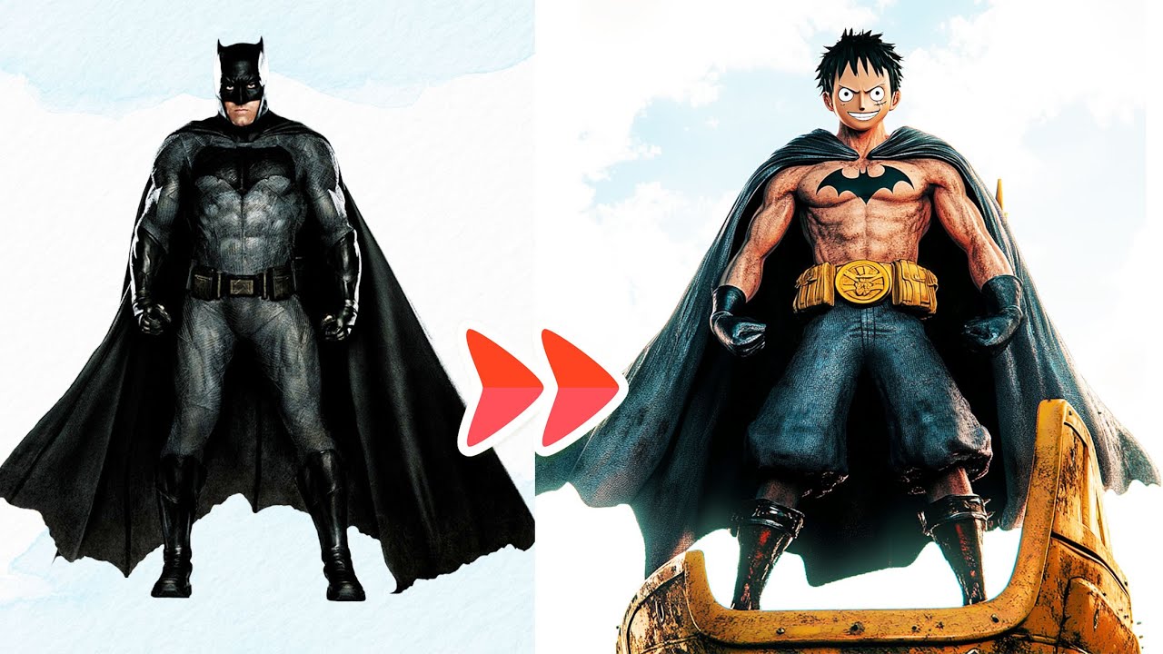 SuperHeros as Monkey D.Luffy - Onepiece | Smart Ai Animation - YouTube