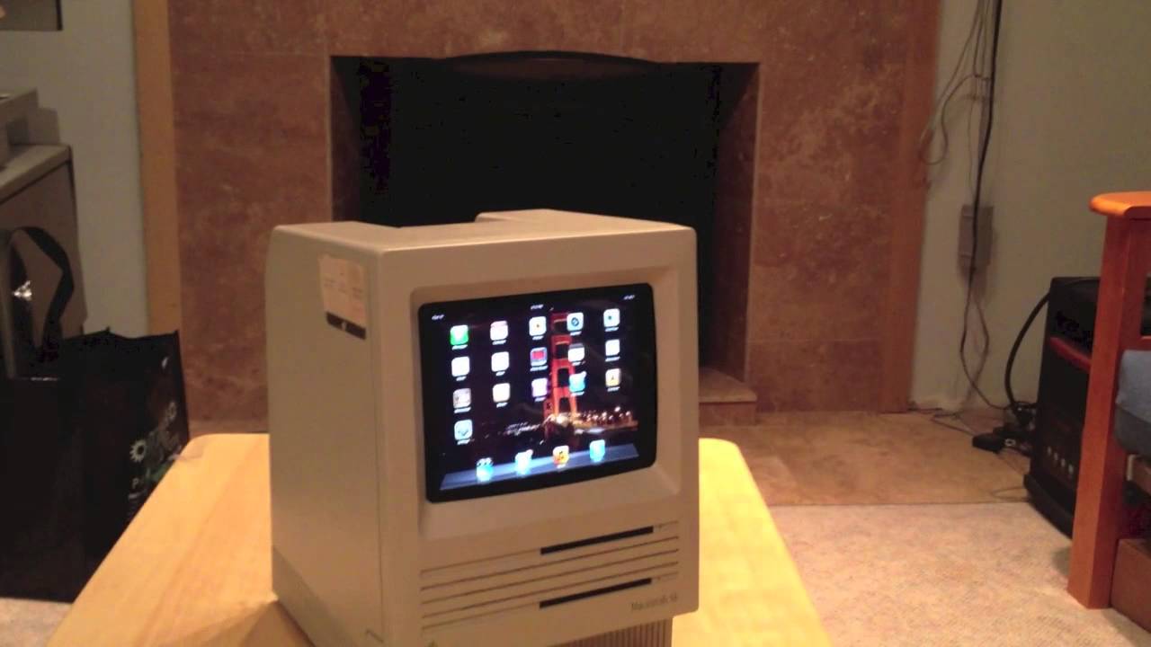 Ipad mini inside a Macintosh SE - YouTube