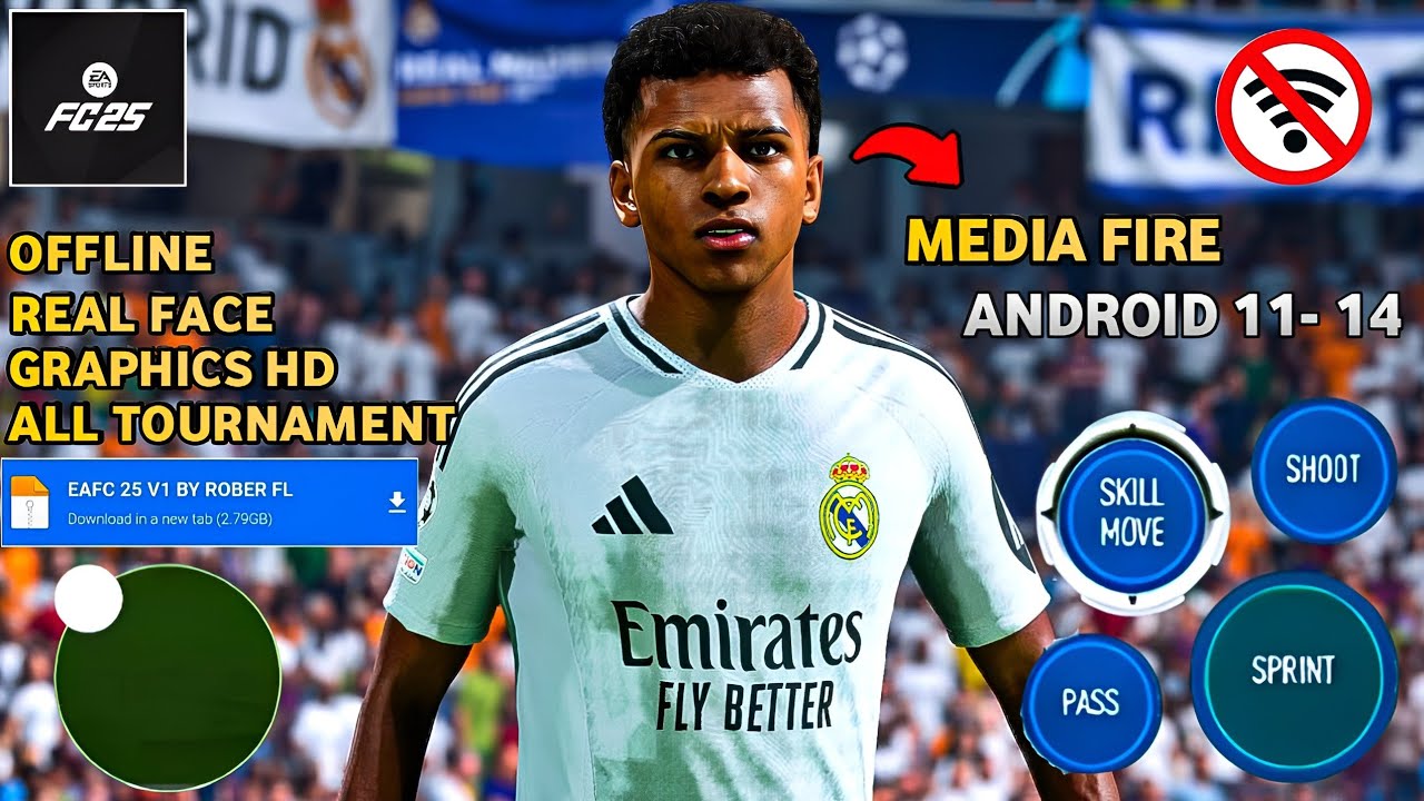 FIFA 16 MOD EA FC 2025 ANDROID OFFLINE NEW FACE & KIT 🔥🔥🔥 - YouTube