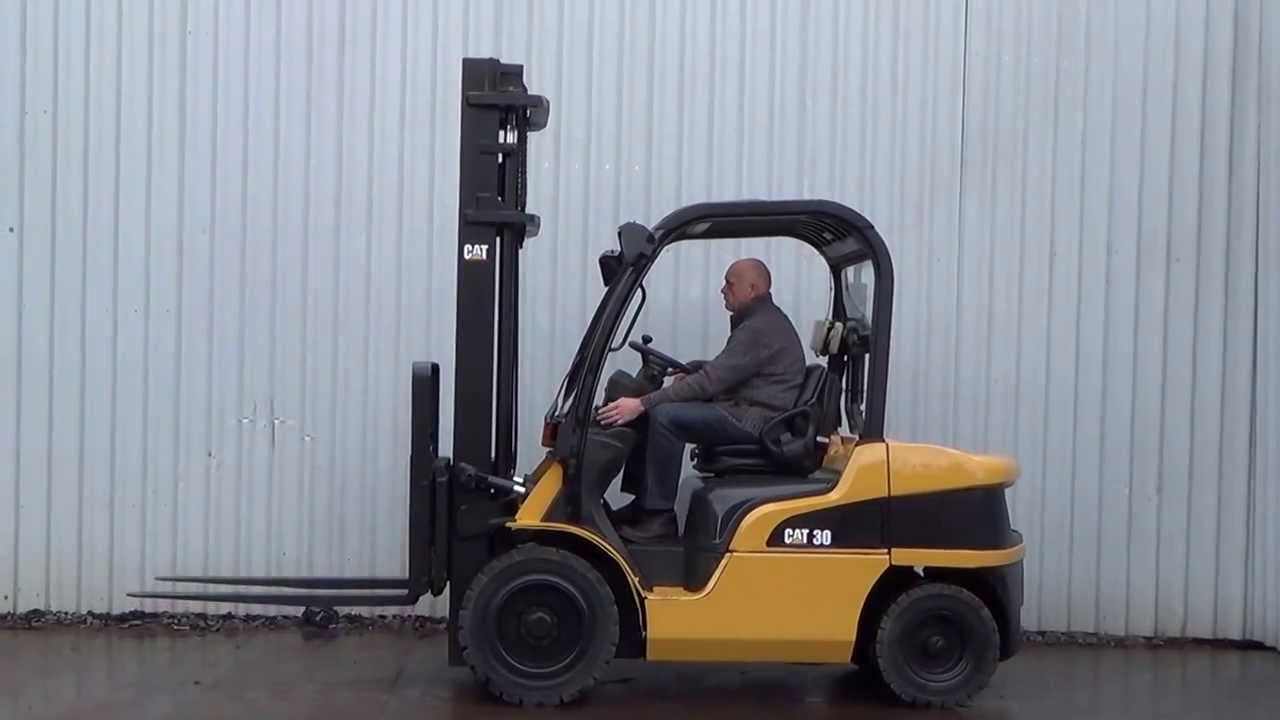 CATERPILLAR DP30N USED DIESEL FORKLIFT TRUCK - YouTube