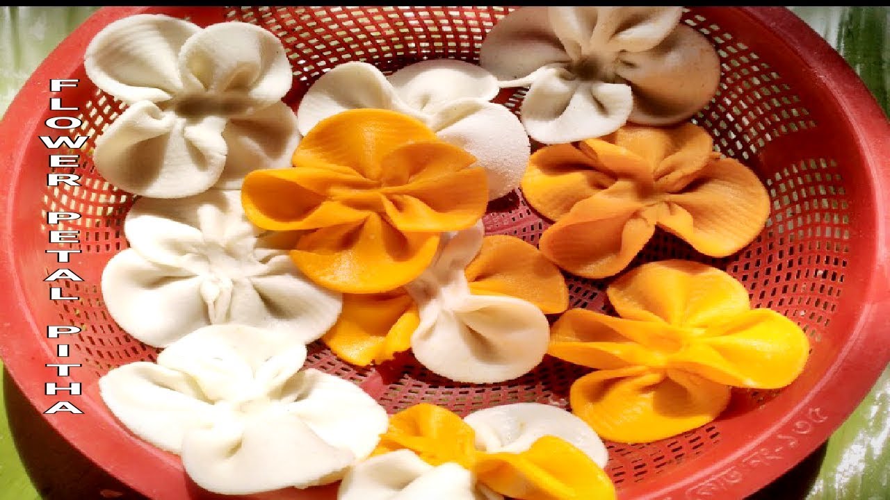 How to make flower petal pitha__Rose Flower Pitha Recipe _Pitha recipe ...