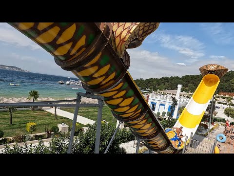 Do You Dare to Ride THE SCARY Cobra Water Slide? - YouTube