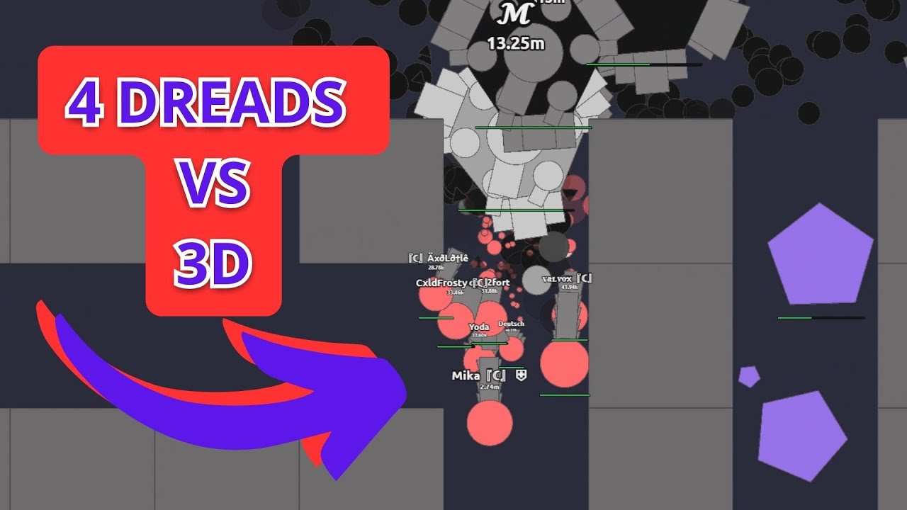 4 Dreads at once VS 3D! || Arras.io DV1WIPEOUT#15 - YouTube