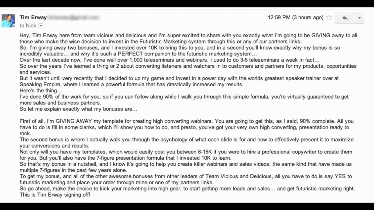 Futuristic Marketing Bonuses Tim Erway - Futuristic Marketing Bonuses ...