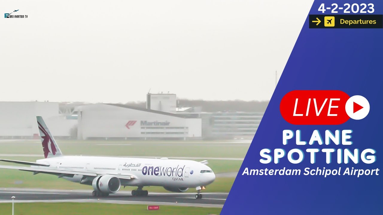 🔴 LIVE Plane Spotting Close up views From Amsterdam Schiphol Airport ...