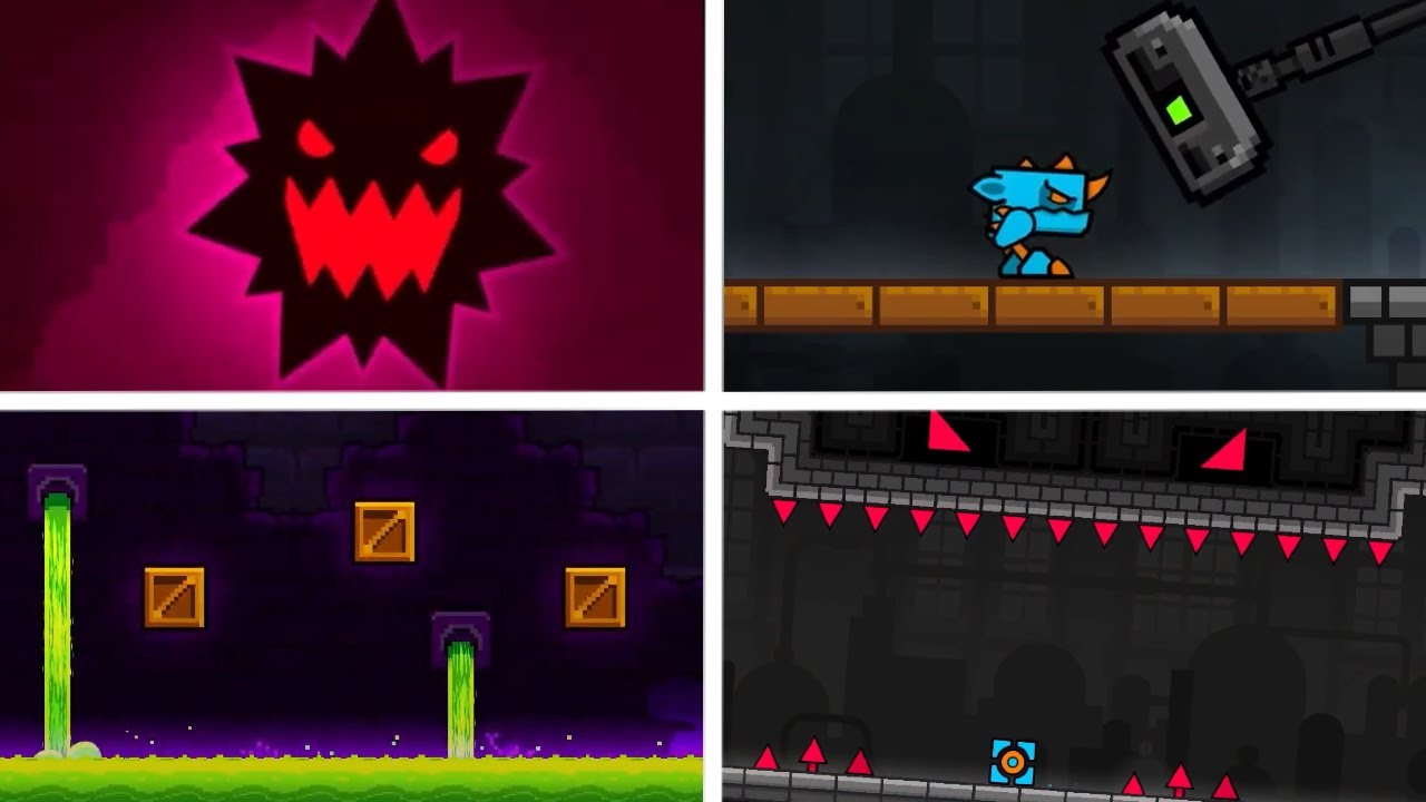 Geometry Dash 2.2 - The Tower (All Levels) All Blue Coins - YouTube