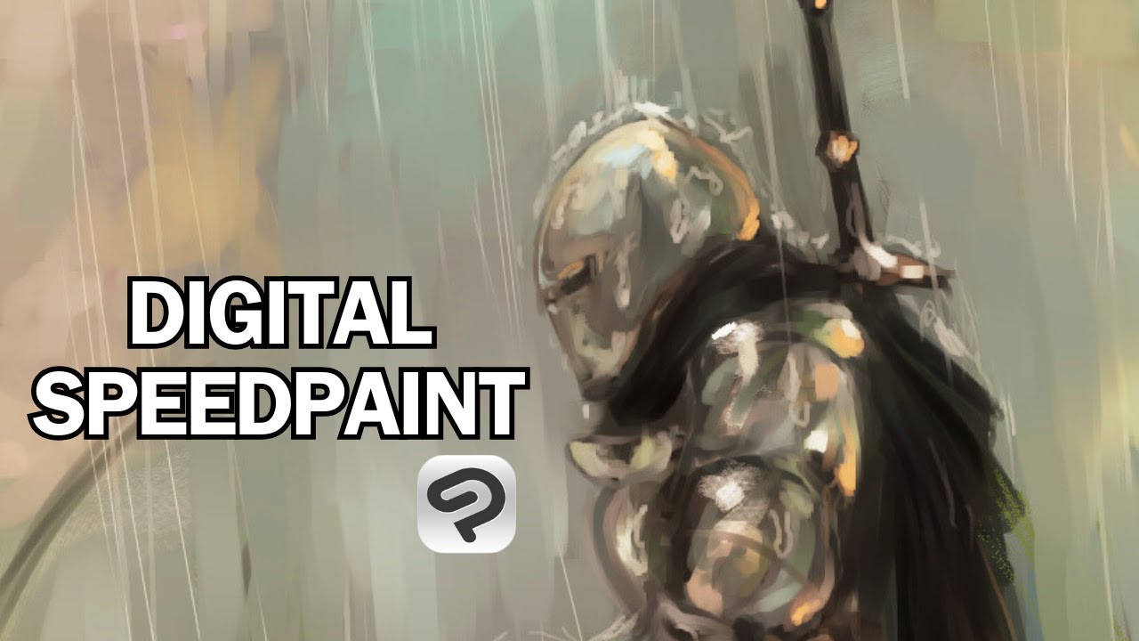 DIBUJANDO y PINTANDO UN CABALLERO | DIGITAL ART - YouTube