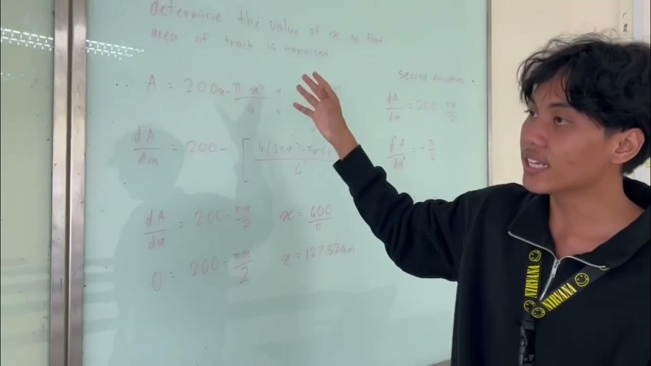 MAT183 VIDEO ASSIGNMENT | APPLICATION OF DIFFERENTIATION (APPLIED MAXIMUM & MINIMUM) - YouTube