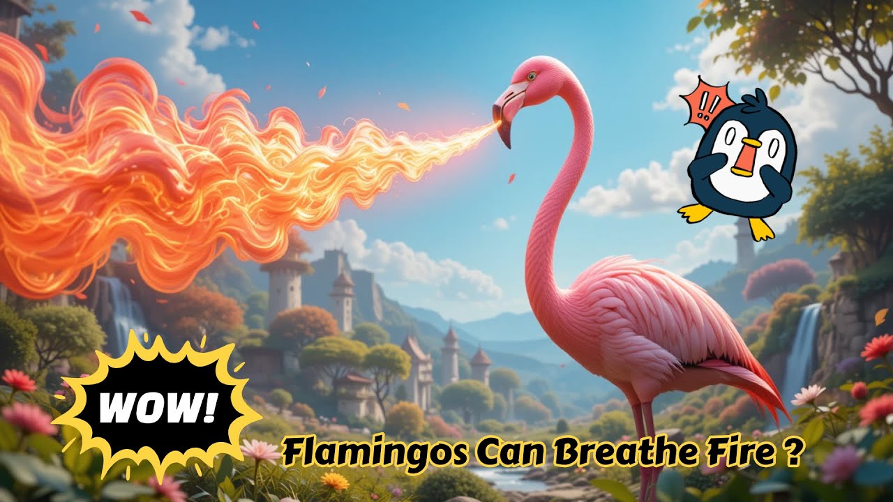 Why Flamingos 🦩💕 Are Pink? They Can Breathe Fire?🔥| Fun Facts & Myths ...