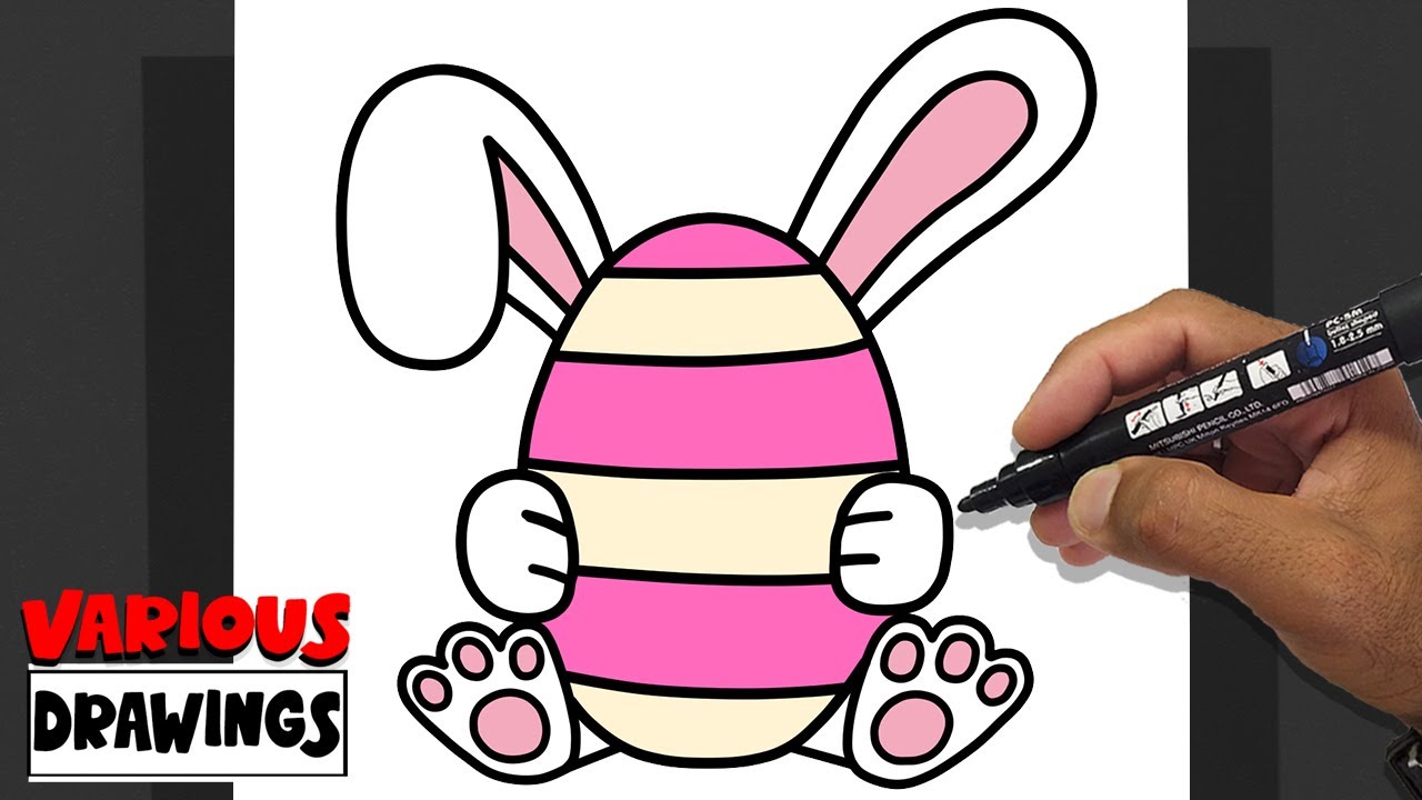 How to Draw EASTER EGG and RABBIT Bunny Cute #easter - YouTube