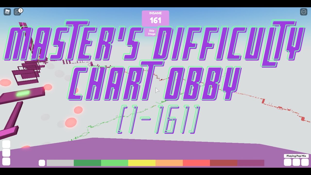 Master's Difficulty Chart Obby (1-161) - YouTube