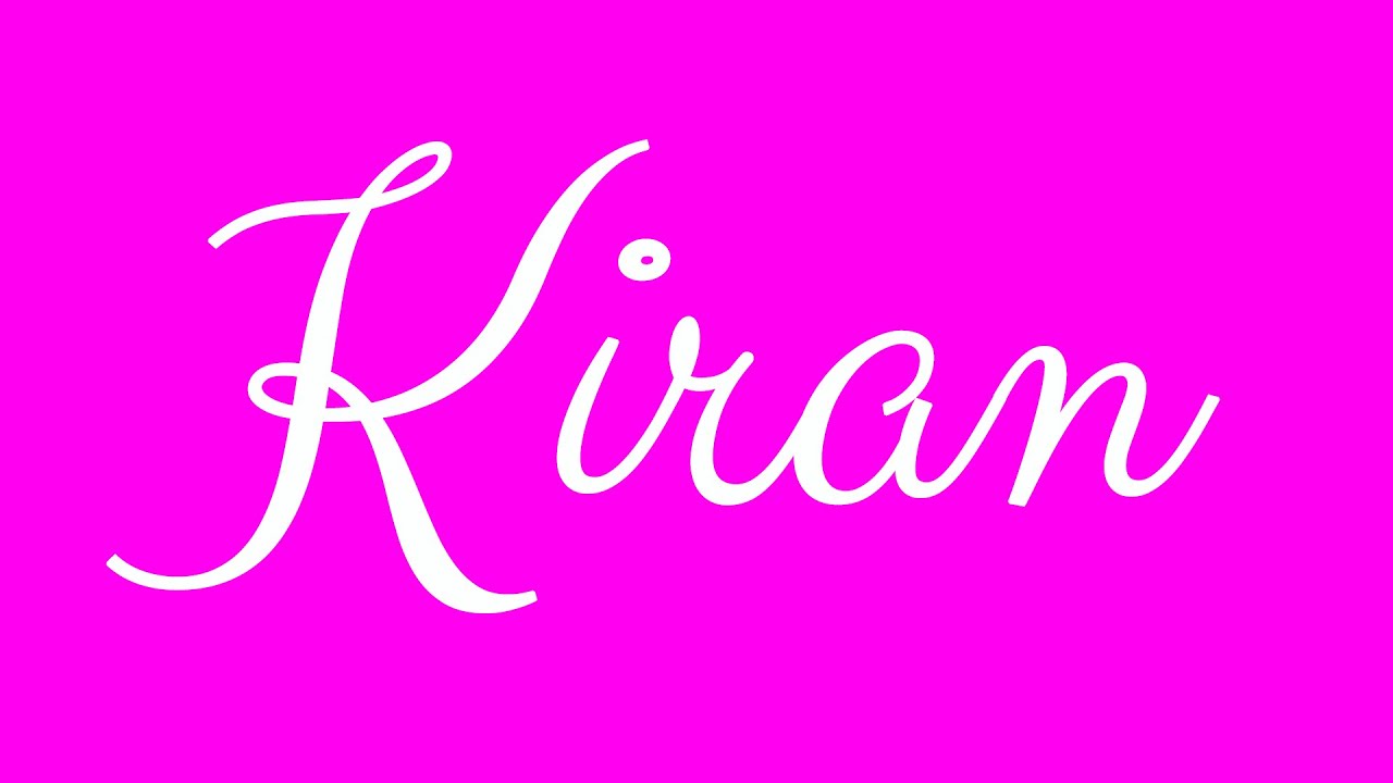 Learn how to Sign the Name Kiran Stylishly in Cursive Writing - YouTube