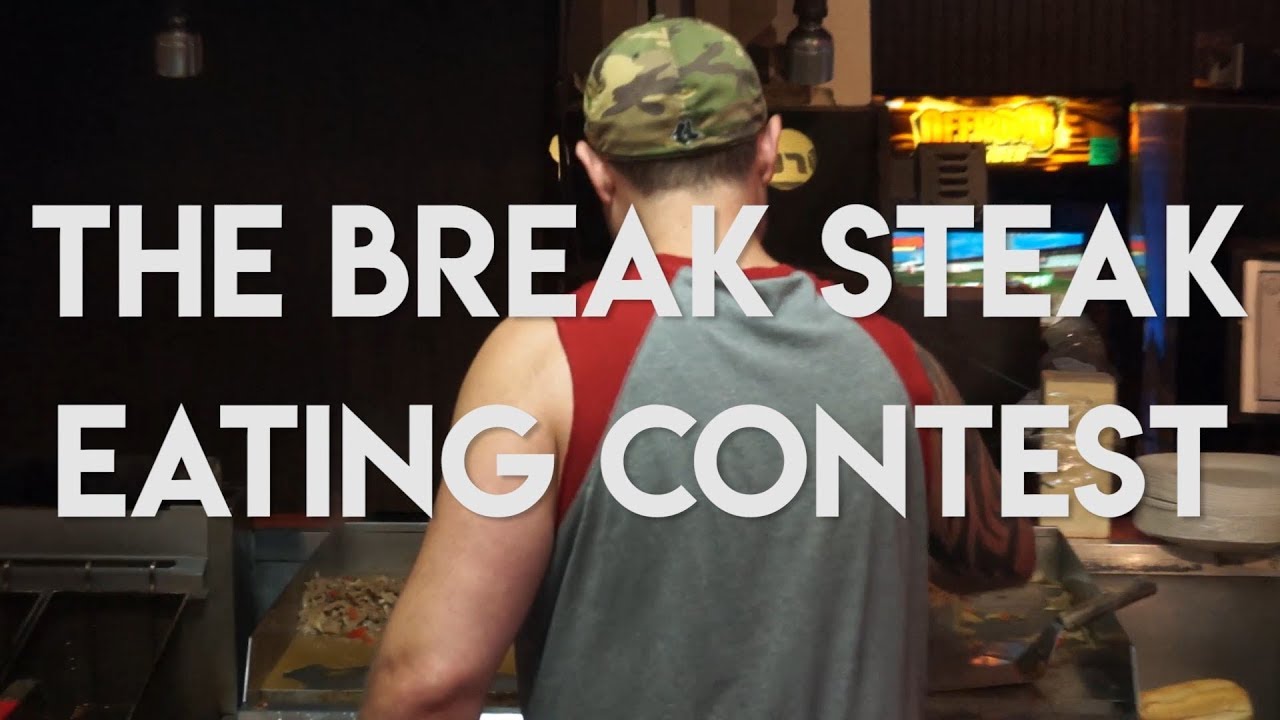 BREAK STEAK EATING CONTEST - YouTube