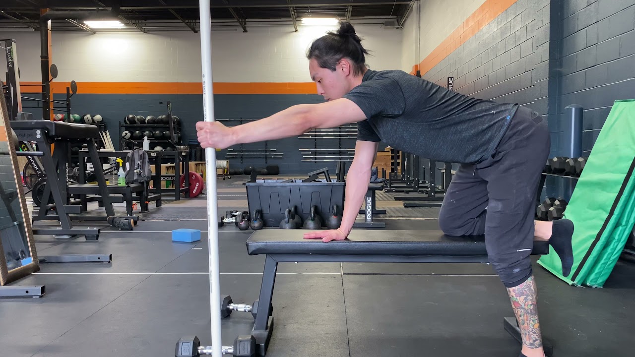 Shoulder Flexion Lift Off’s - Bench Supported - YouTube