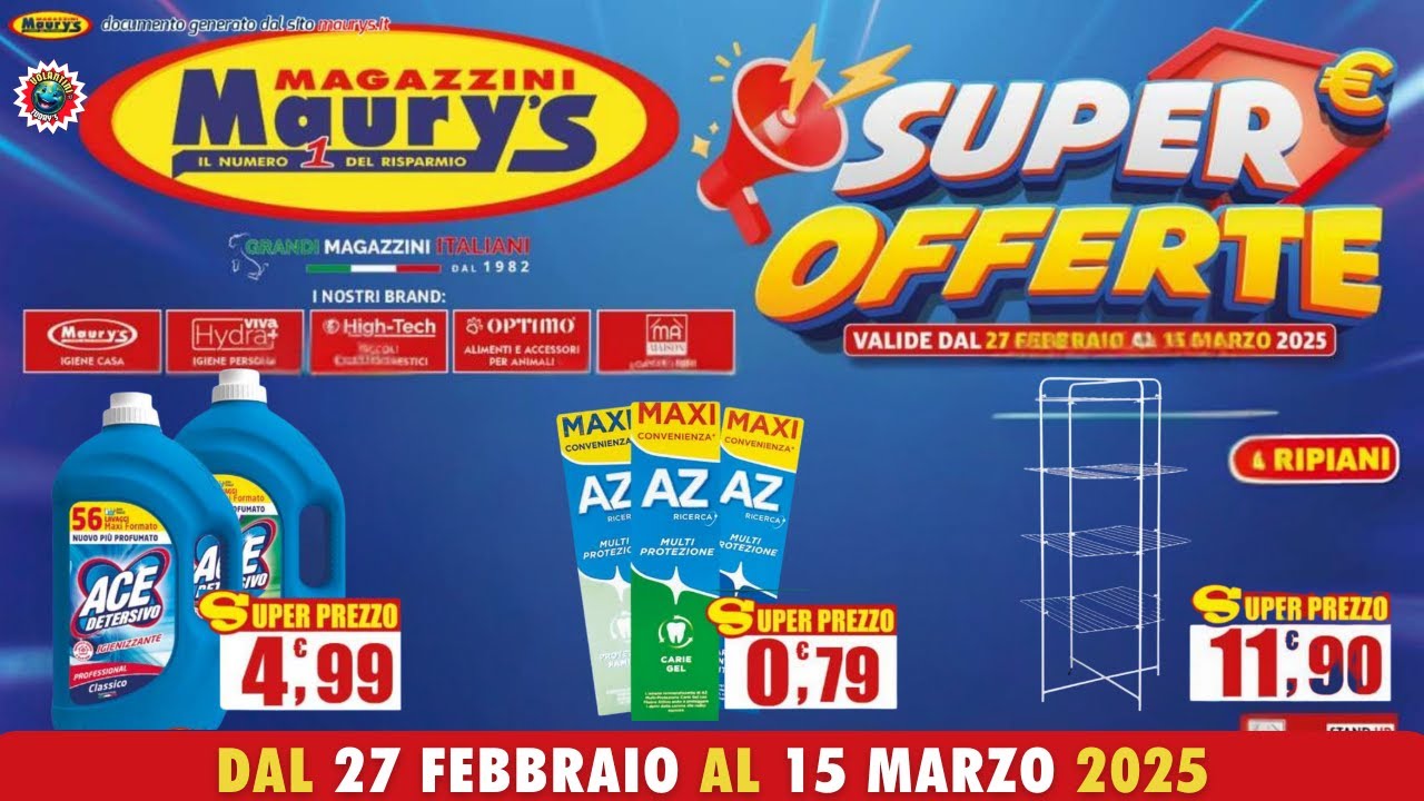 Volantino Maury’s dal 27 Febbraio al 15 Marzo 2025 😎SUPER OFFERTE 🟩⬜️🟥 ...